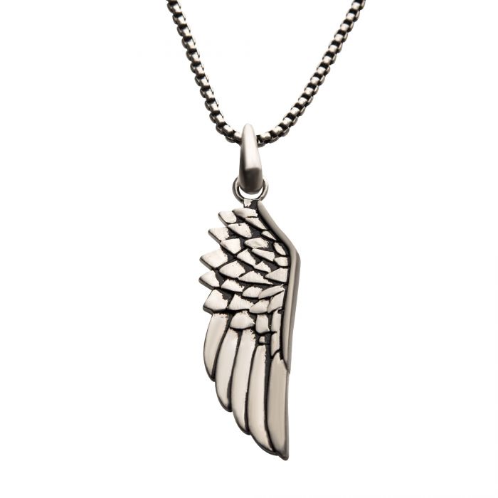 Steel Wing Pendant Inox | Eternity Diamonds